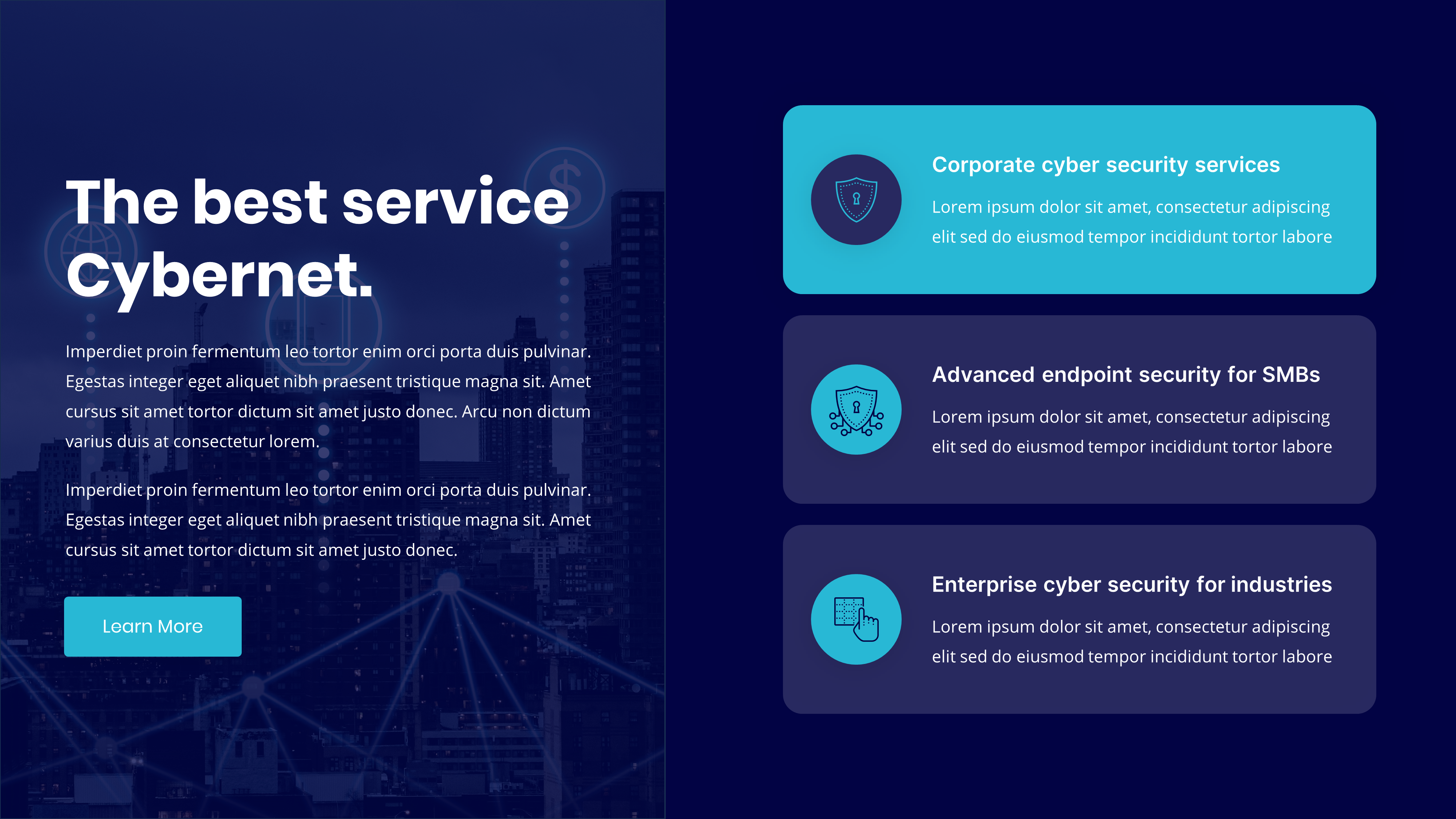 Cybernet - Cyber Security PowerPoint Template, Presentation Templates