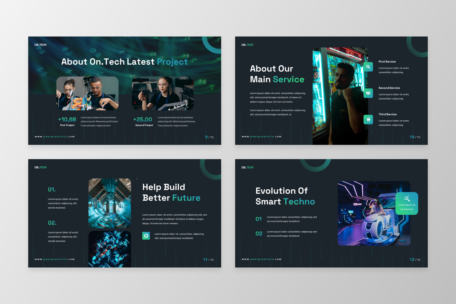 ON.TECH - IT & Technology Google Slide Template, Presentation Templates