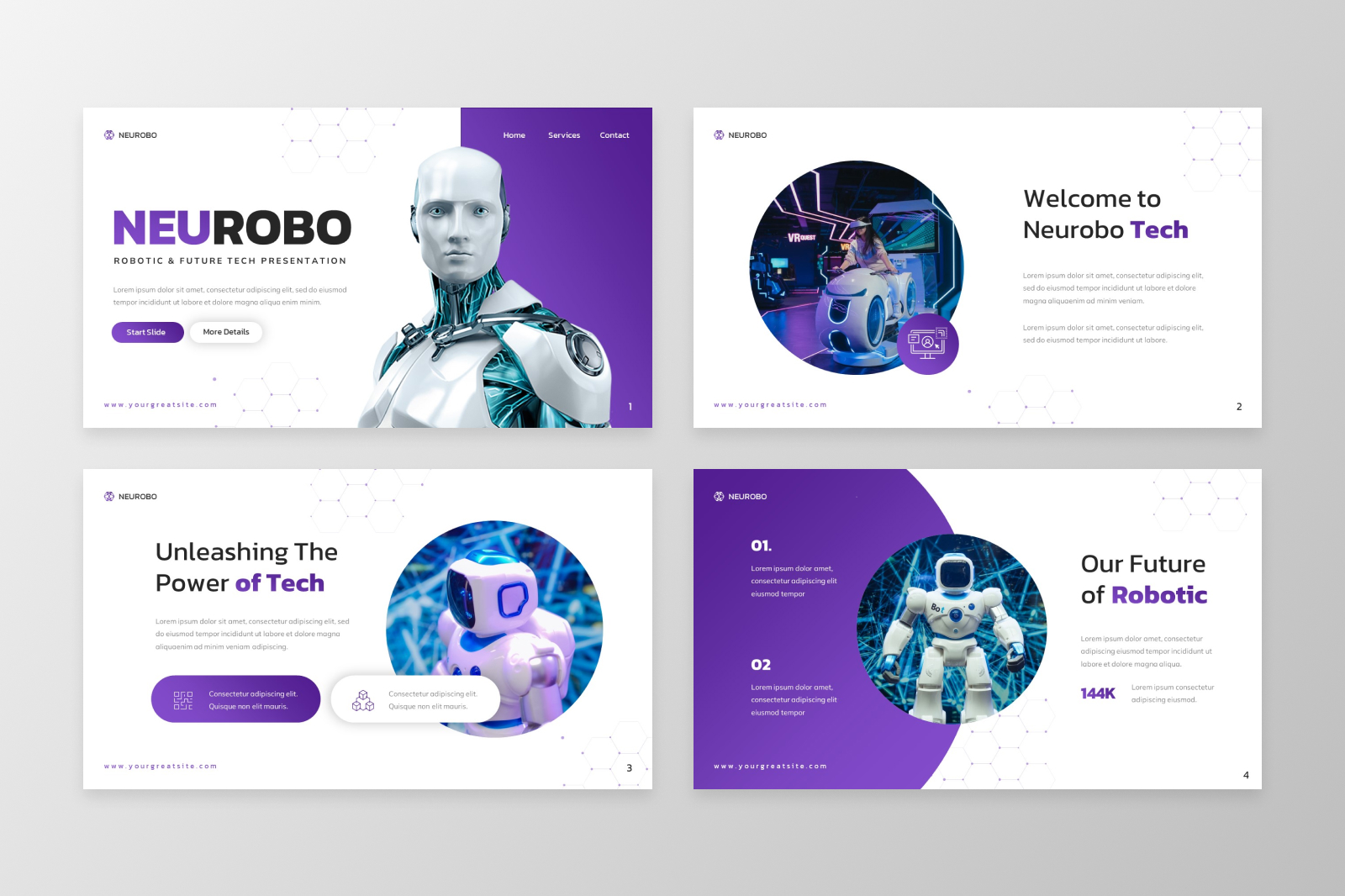 Neurobo - Robotic & Future Tech Google Slide Template, Presentation ...