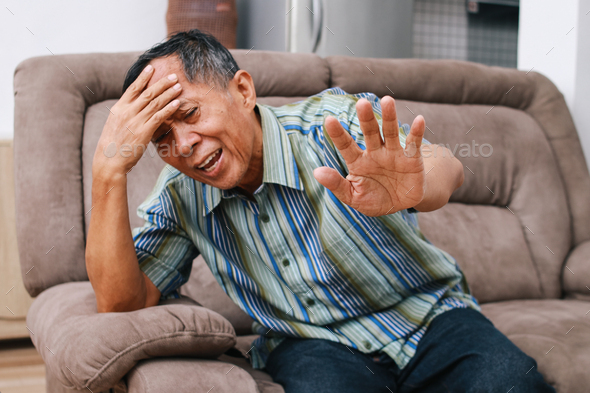 Old Man Suffer From Headache Stock Photo by Garakta-Studio | PhotoDune