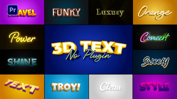 3D Text Effects, Premiere Pro Templates | VideoHive