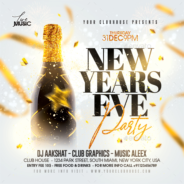 New Year, Print Templates | GraphicRiver