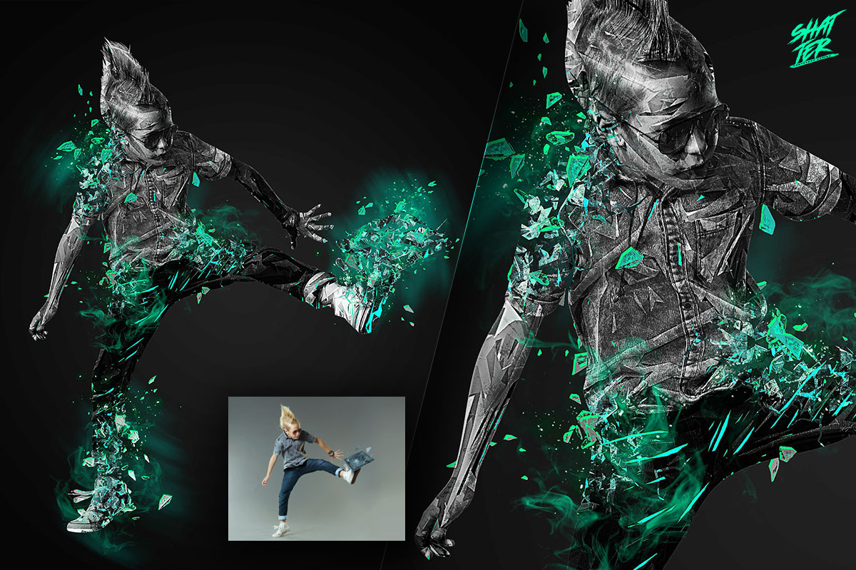 Shatter - Digital Art Photoshop Action, Add-ons | GraphicRiver