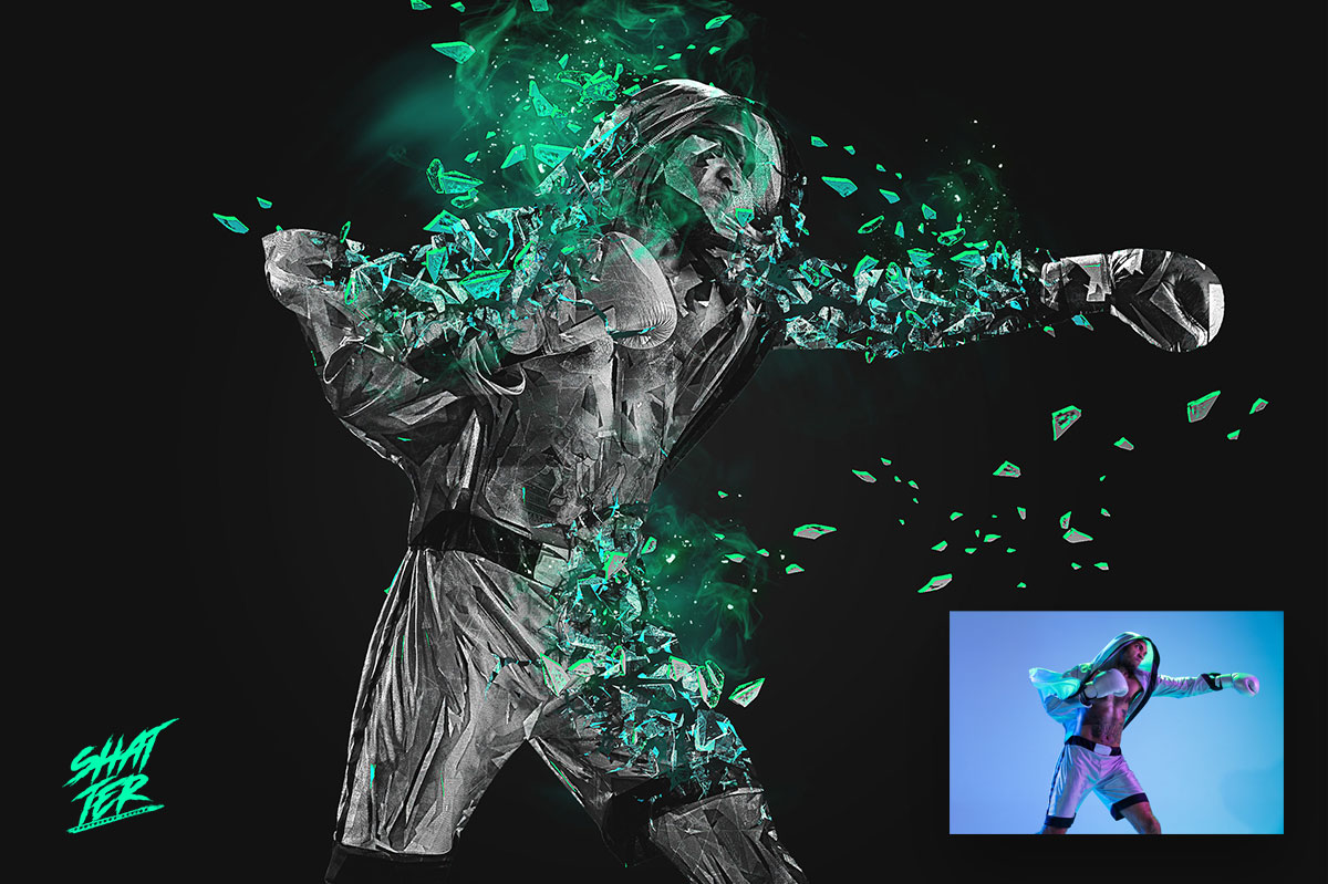 Shatter - Digital Art Photoshop Action, Add-ons | GraphicRiver