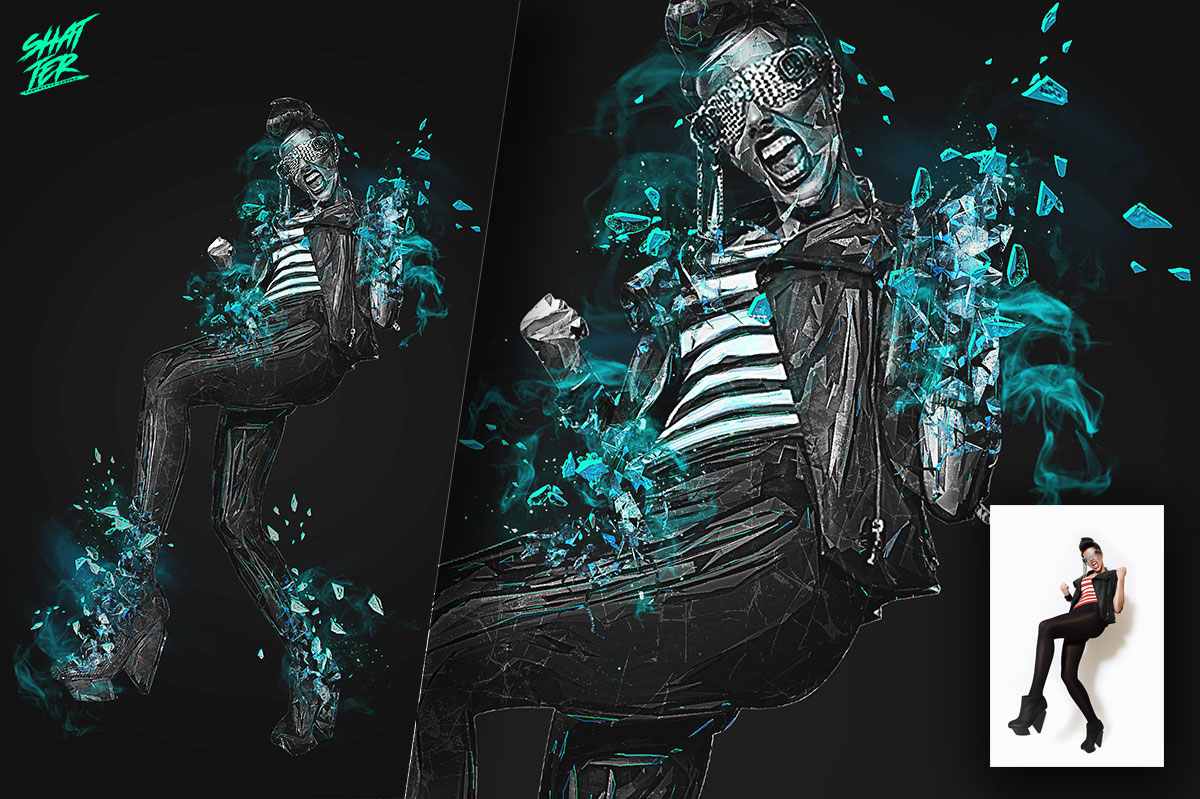 Shatter - Digital Art Photoshop Action, Add-ons | GraphicRiver