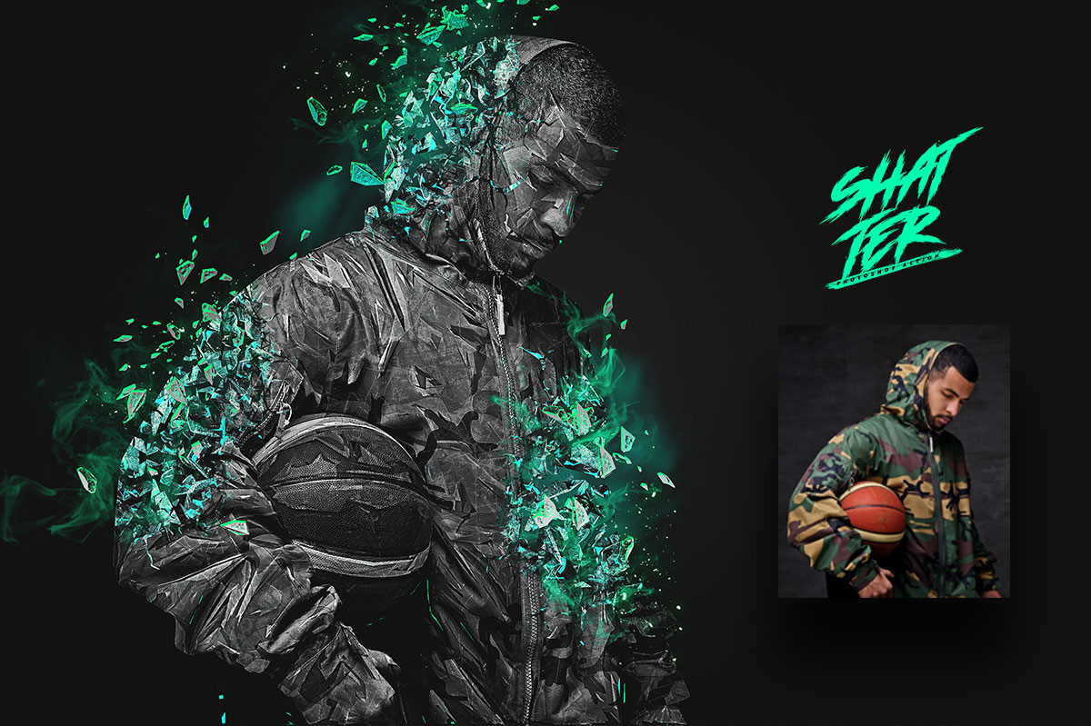 Shatter - Digital Art Photoshop Action, Add-ons | GraphicRiver