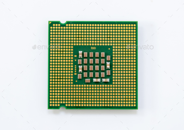 IC CPU computer isolate on white background, Main IC, Chip IC. Stock ...