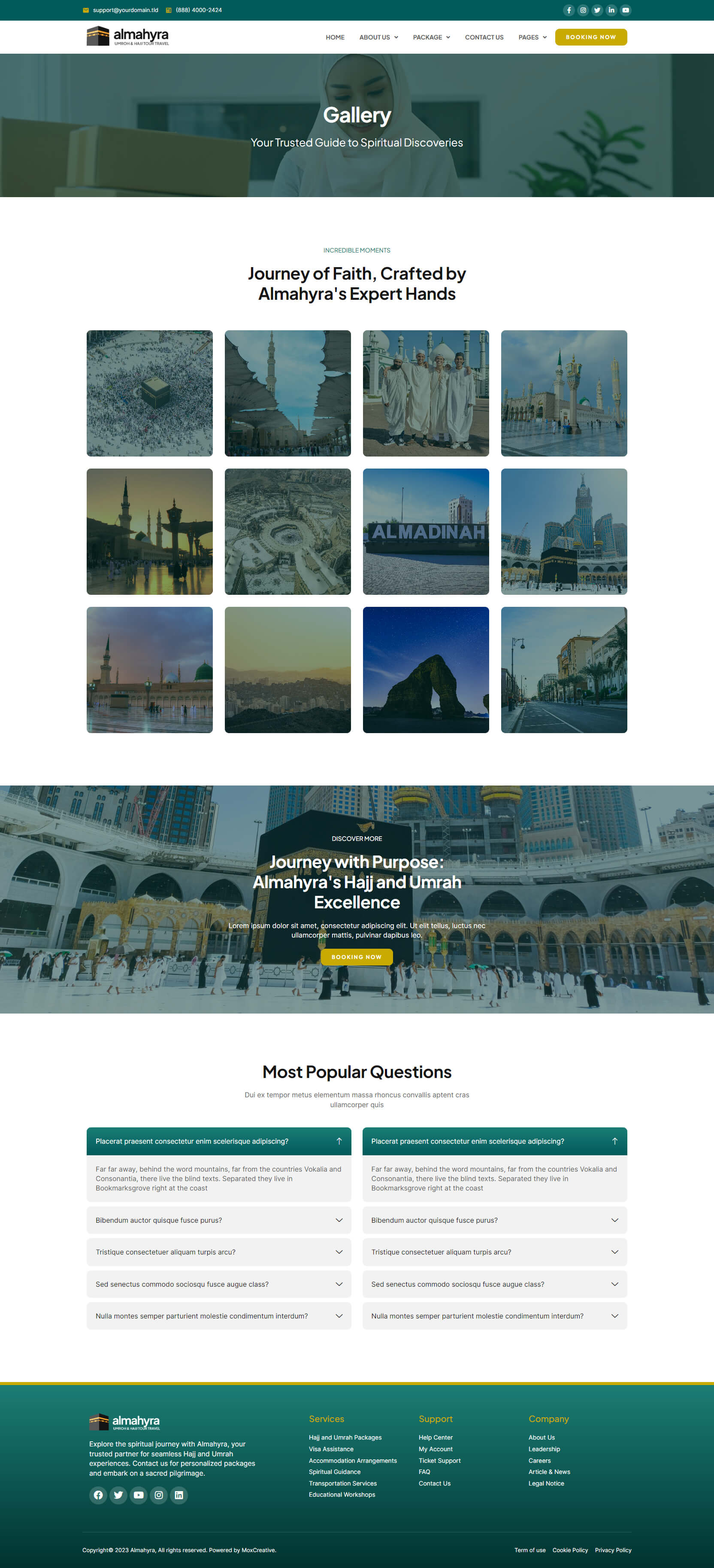 Almahyra - Umrah & Hajj Tour Travel Elementor Pro Template Kit by moxcreative