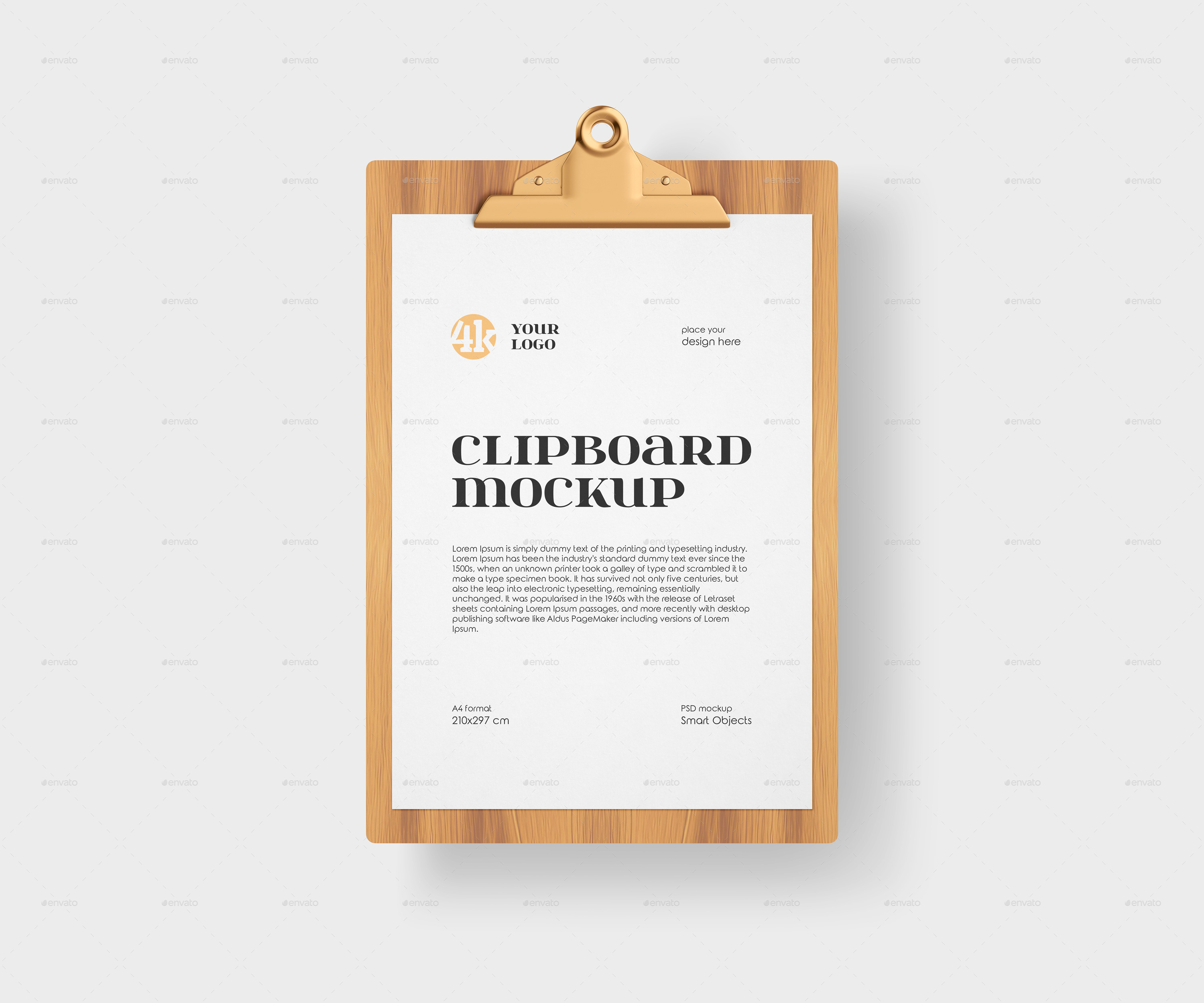 A4 Clipboard Mockup Set, Graphics | GraphicRiver