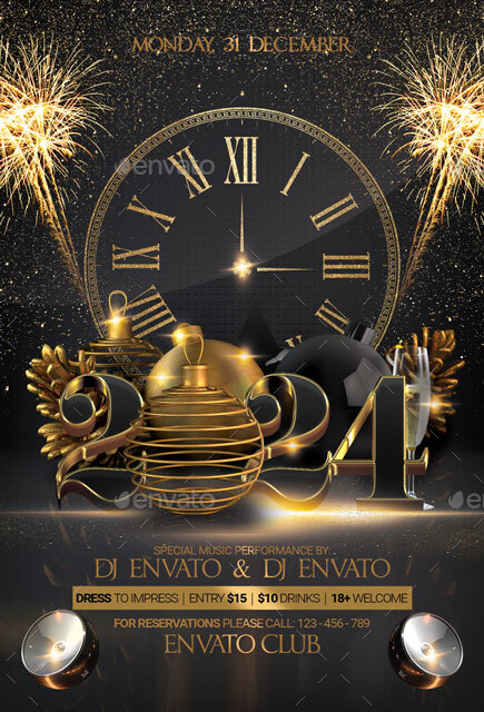 New Year, Print Templates | GraphicRiver