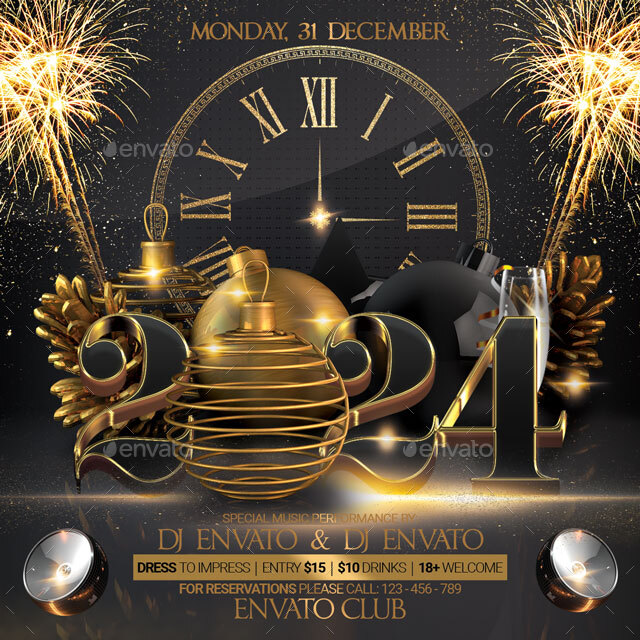 New Year, Print Templates | GraphicRiver