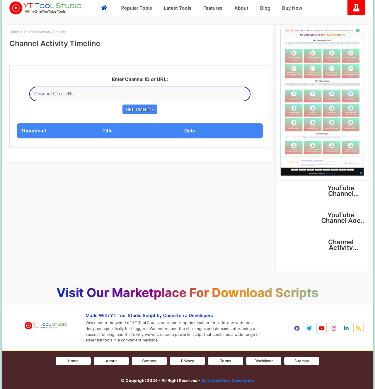 YT Tool Studio 40 Built-in YouTube SEO Tools Blogger Theme by RankForge