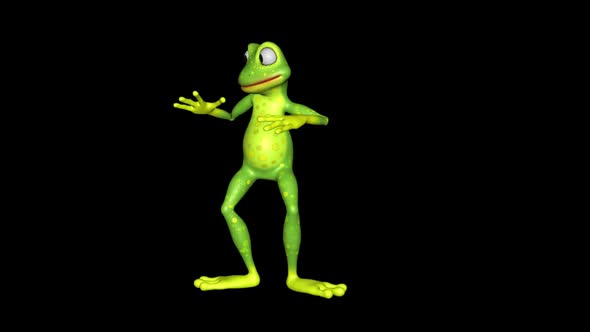Frog Happy Dancing Looped Alpha Channel, Motion Graphics | VideoHive