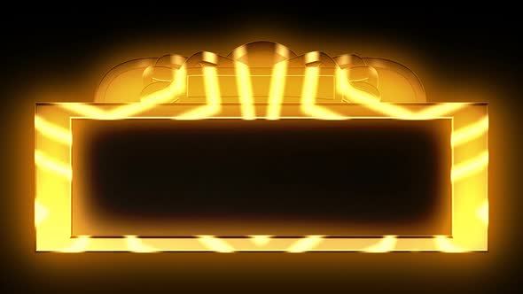 Looping Gold Theatrical Marquee, Motion Graphics | VideoHive