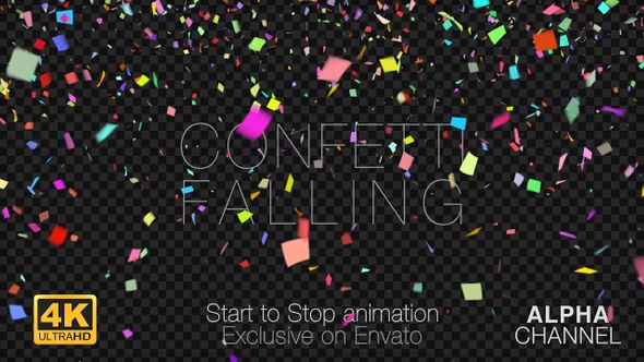 Confetti Falling, Motion Graphics | VideoHive