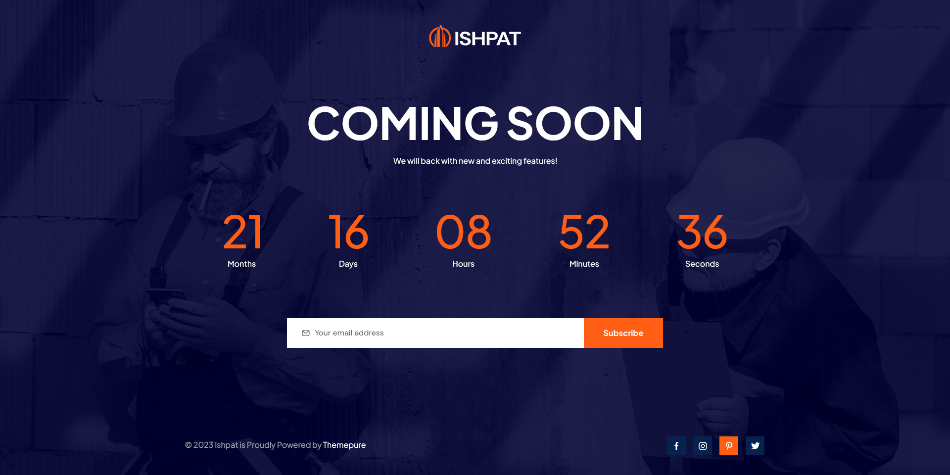 Ishpat - Construction PSD Template. by AQLOVA | ThemeForest