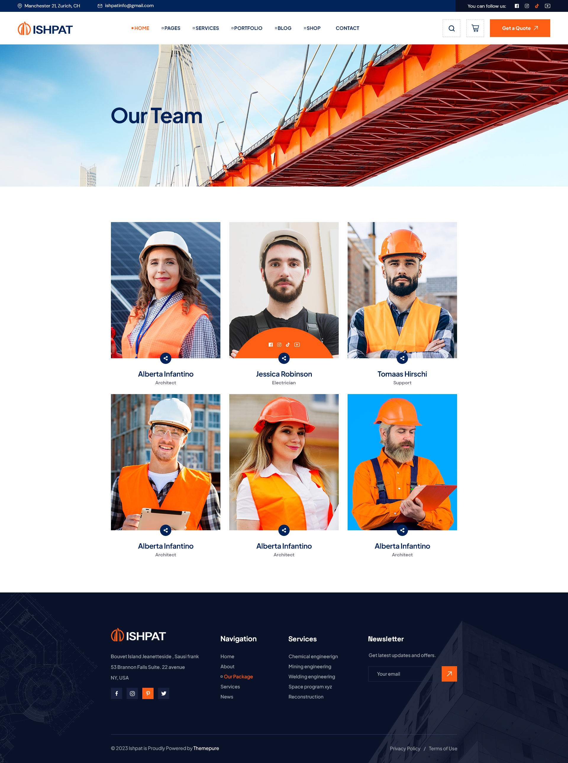 Ishpat - Construction PSD Template. by AQLOVA | ThemeForest