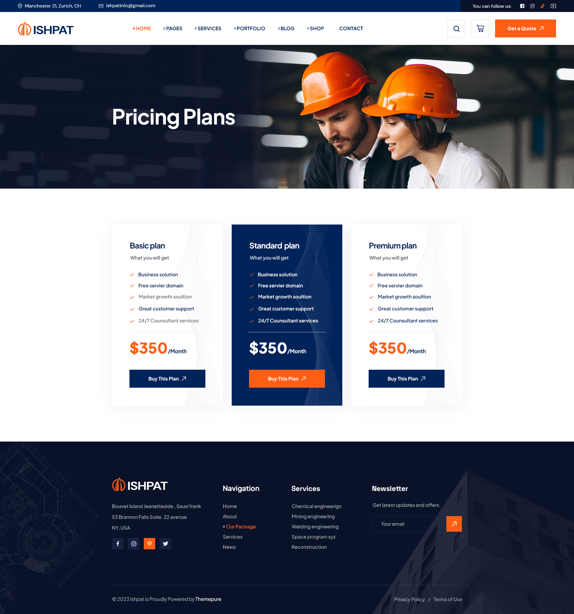 Ishpat - Construction PSD Template. by AQLOVA | ThemeForest