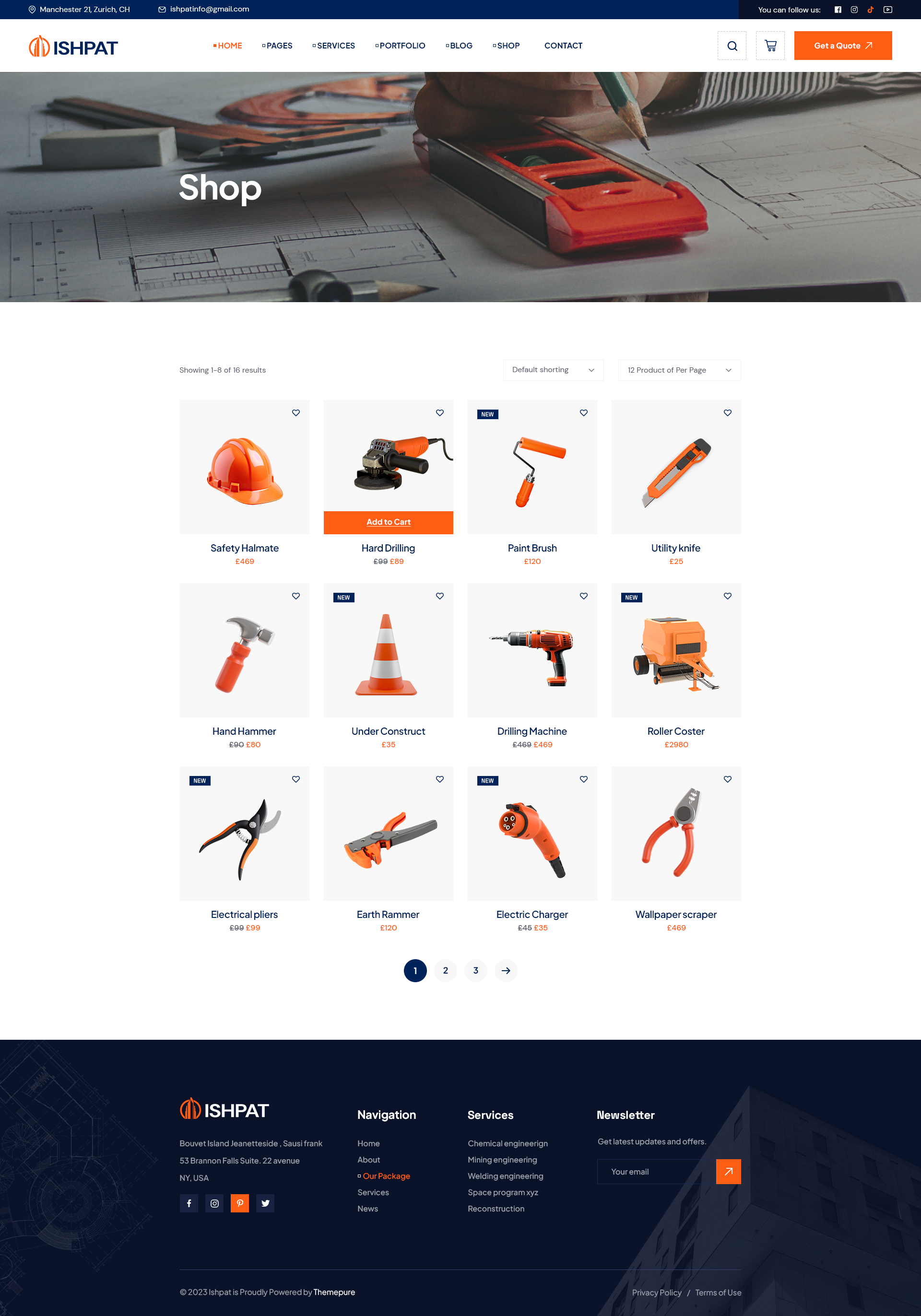 Ishpat - Construction PSD Template. by AQLOVA | ThemeForest