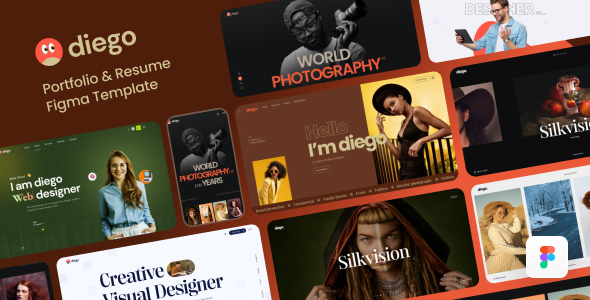 Diego - Personal Portfolio Figma Template by AQLOVA | ThemeForest