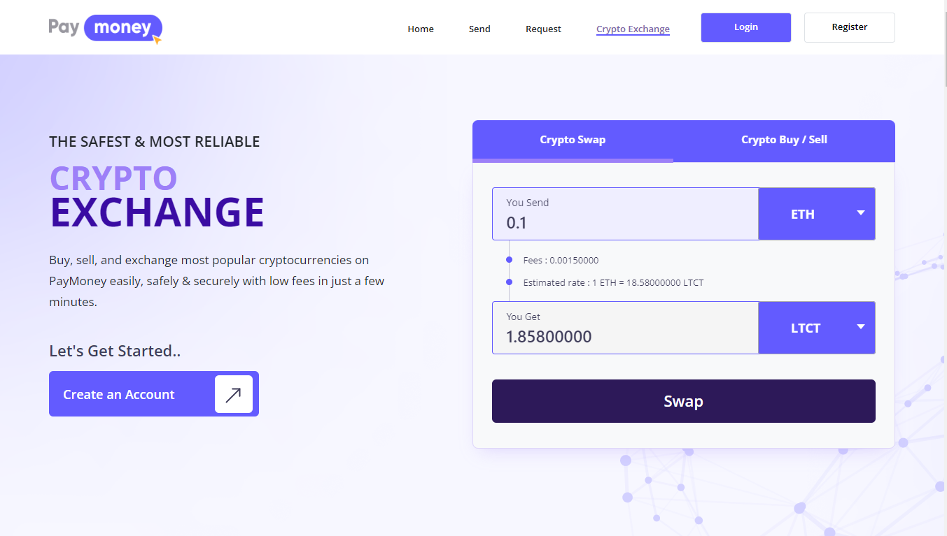 CryptExchange - Paymoney Crypto Swap and Buy/Sell Addon by techvillage1