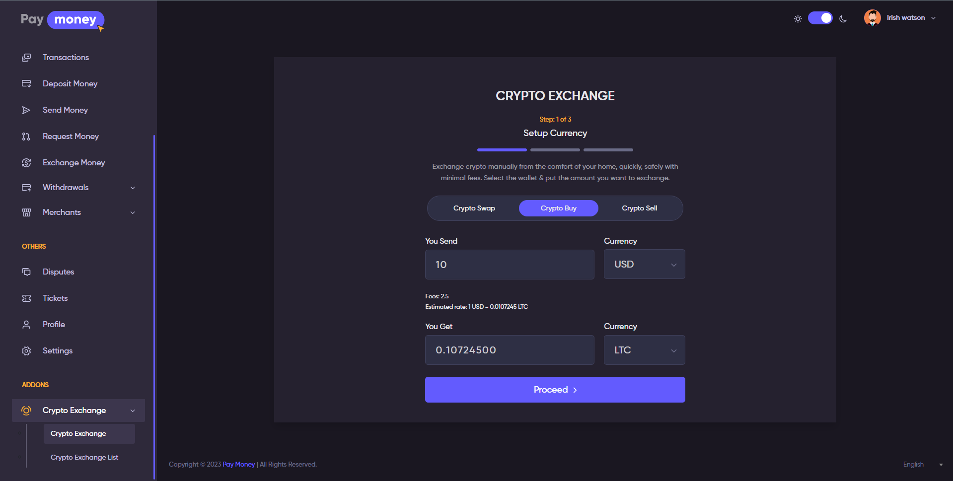 CryptExchange - Paymoney Crypto Swap and Buy/Sell Addon by techvillage1