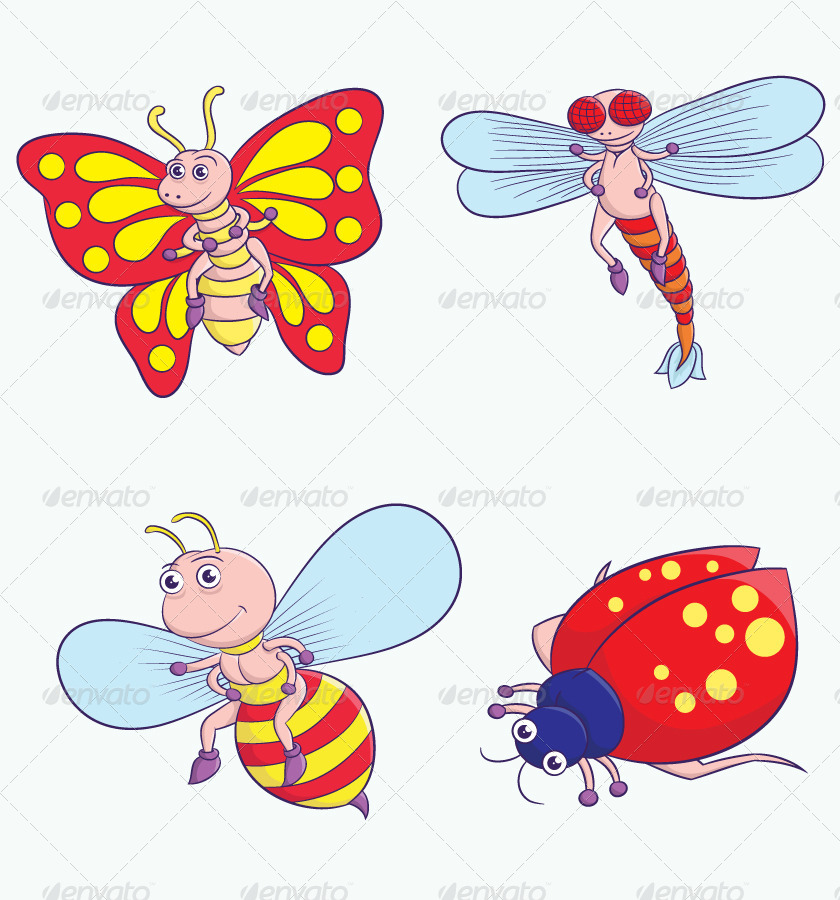 Insect Cartoon, Vectors | GraphicRiver