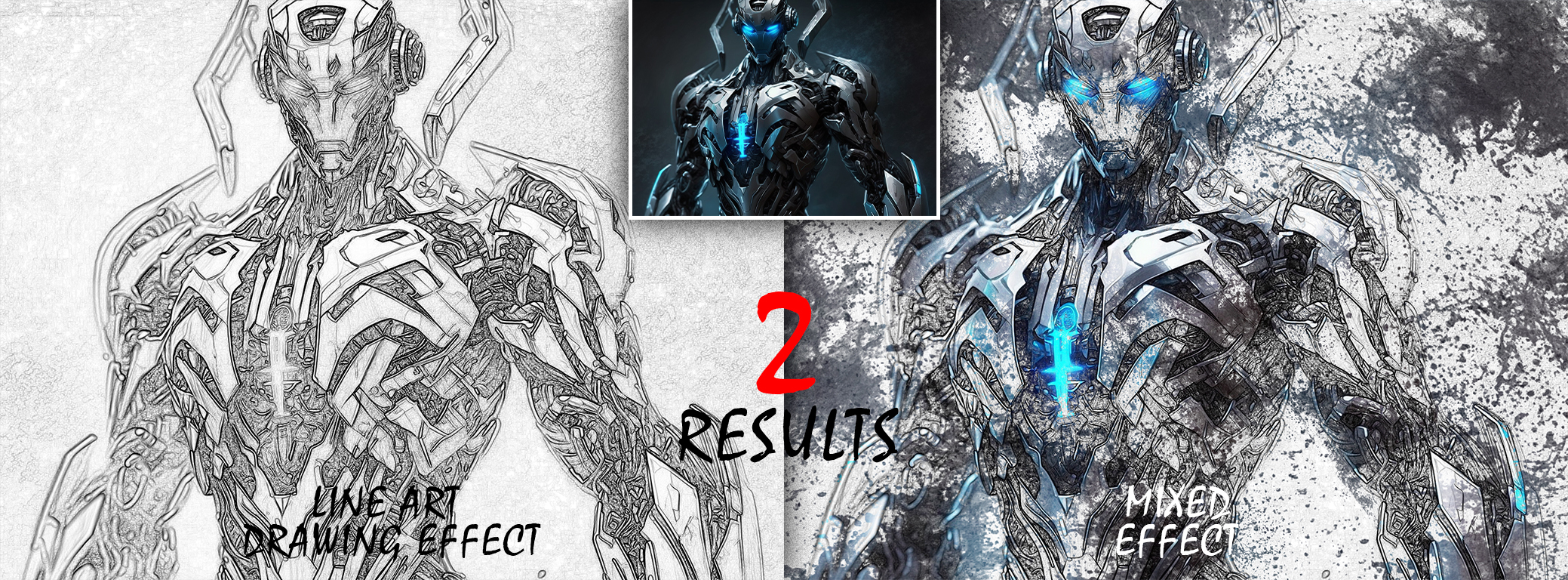 Line Art Drawing Effect Photoshop Actions, Add-ons | GraphicRiver