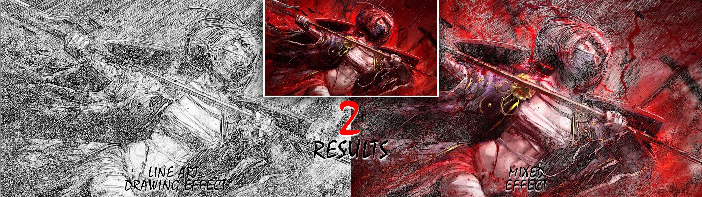 Line Art Drawing Effect Photoshop Actions, Add-ons | GraphicRiver