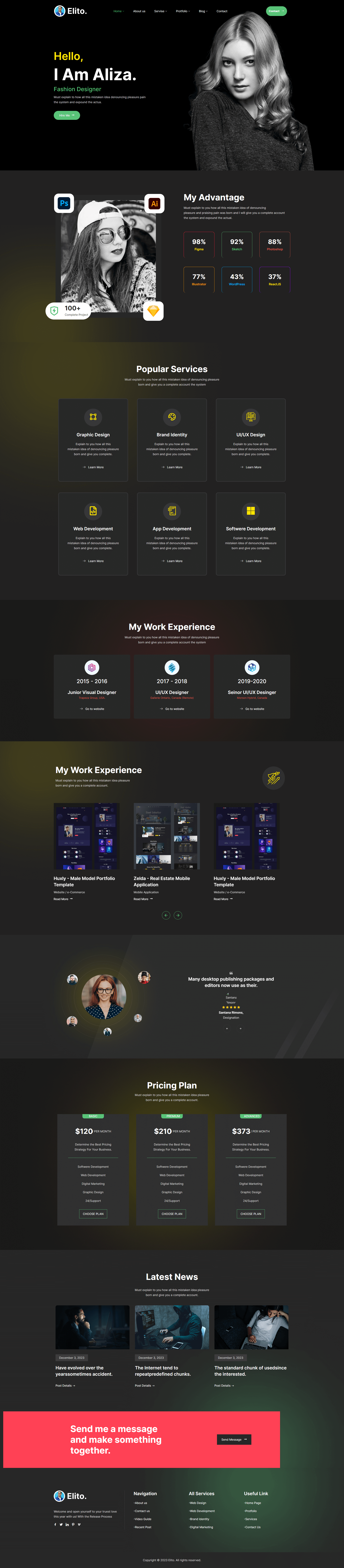 Elito – Creative Portfolio Elementor Template Kit by wpoceans | ThemeForest