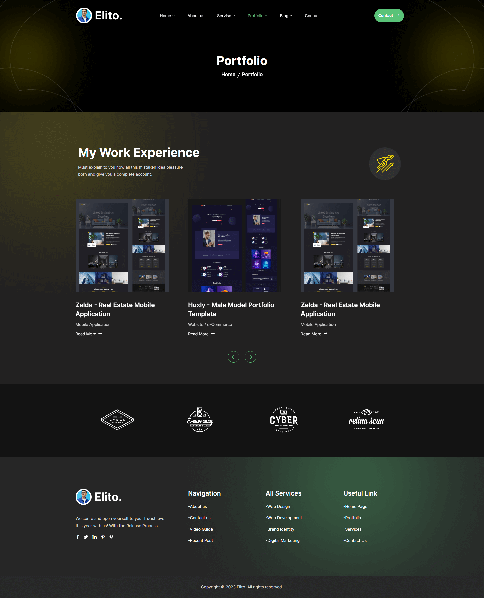 Elito – Creative Portfolio Elementor Template Kit by wpoceans | ThemeForest