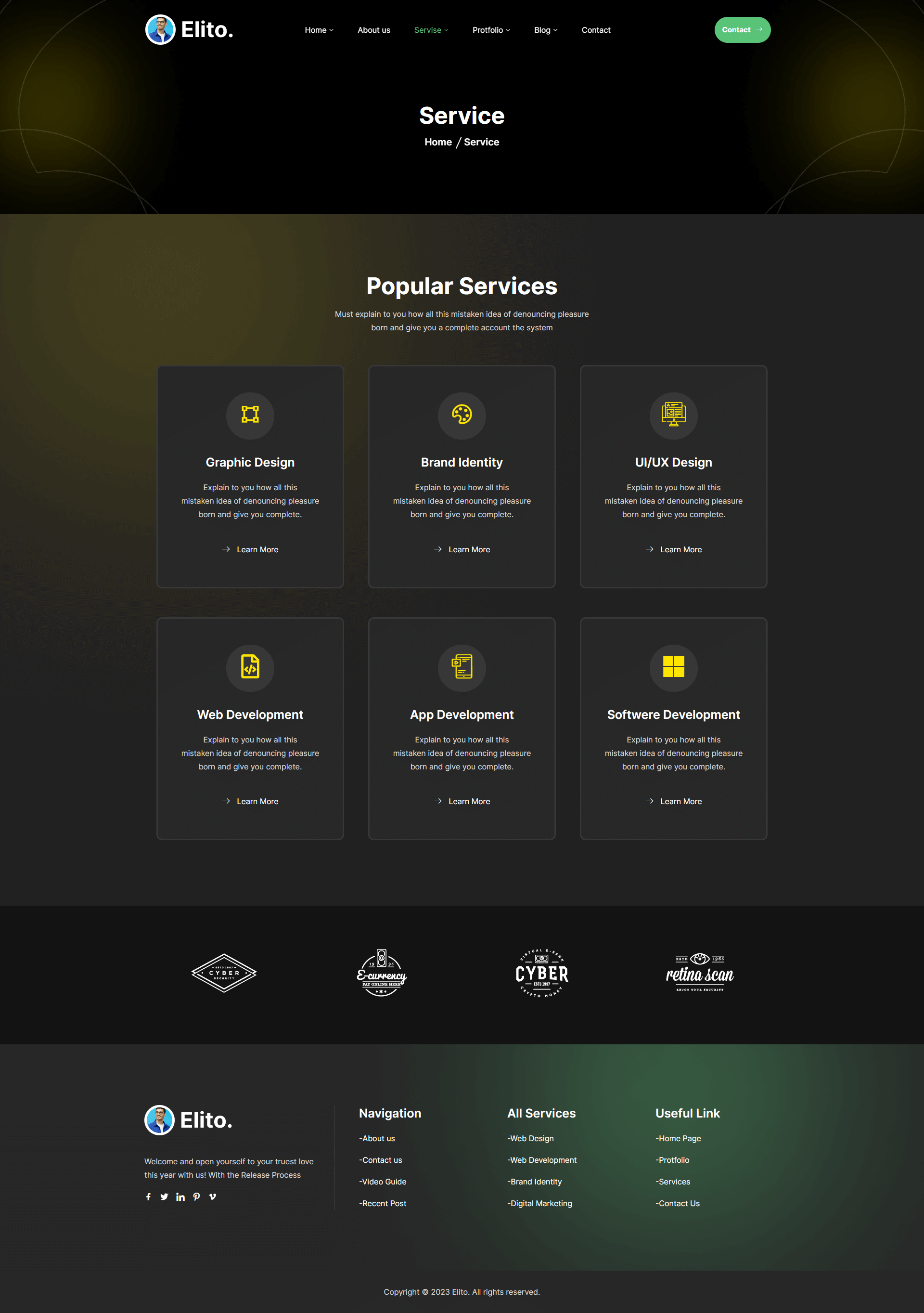 Elito – Creative Portfolio Elementor Template Kit by wpoceans | ThemeForest