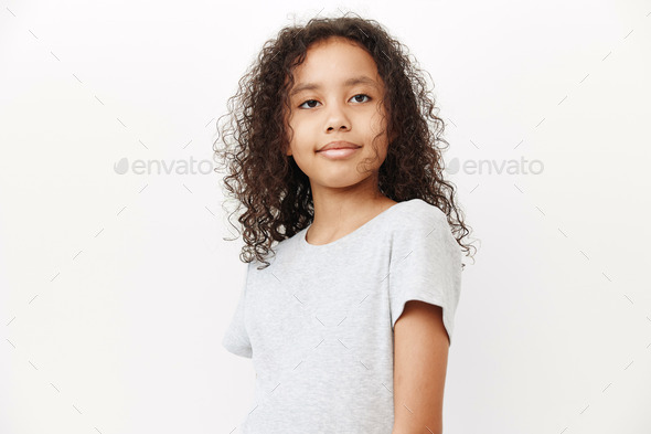 Girl cute person isolated female cheerful face background smile girl ...