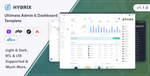 Hybrix - Ultimate Admin & Dashboard Template by Themesbrand | ThemeForest
