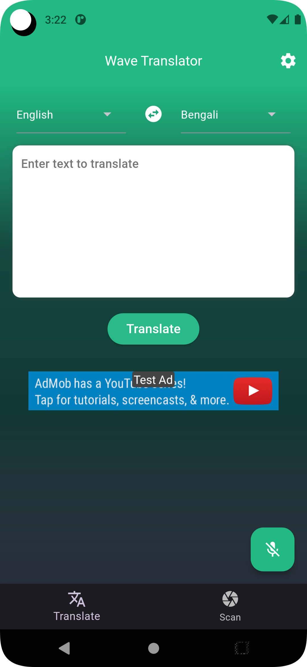 Wave Language Translator Application. (Flutter App For Android & iOS) by eyeconsoft