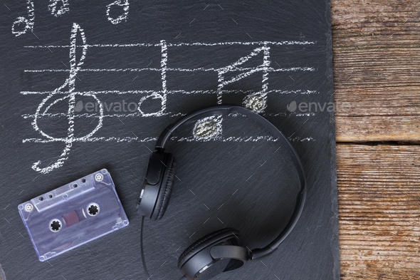 Music notes with headphones Stock Photo by Neirfy007 | PhotoDune