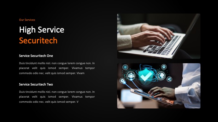 Securitech - Cyber Security Power Point Template, Presentation Templates