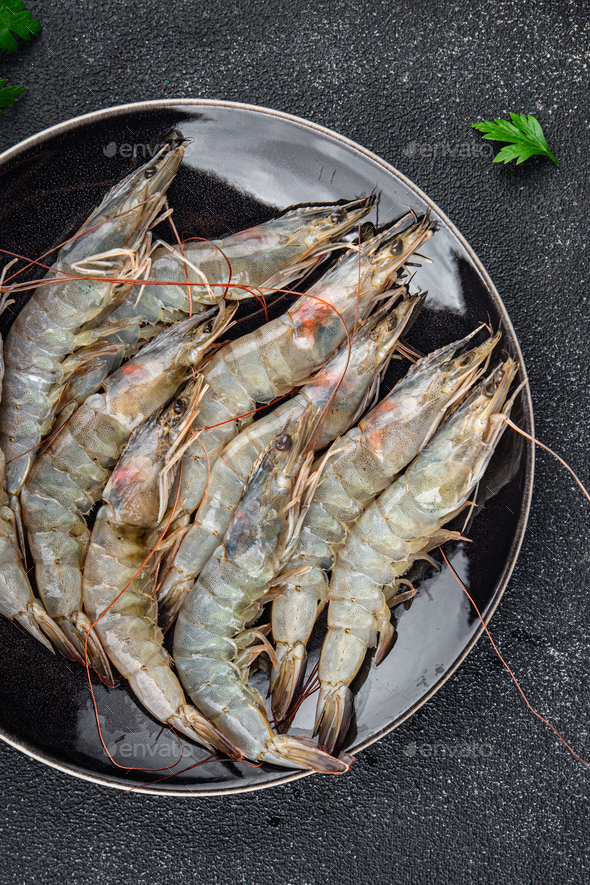 shrimp raw prawn seafood fresh eating cooking appetizer meal food snack ...