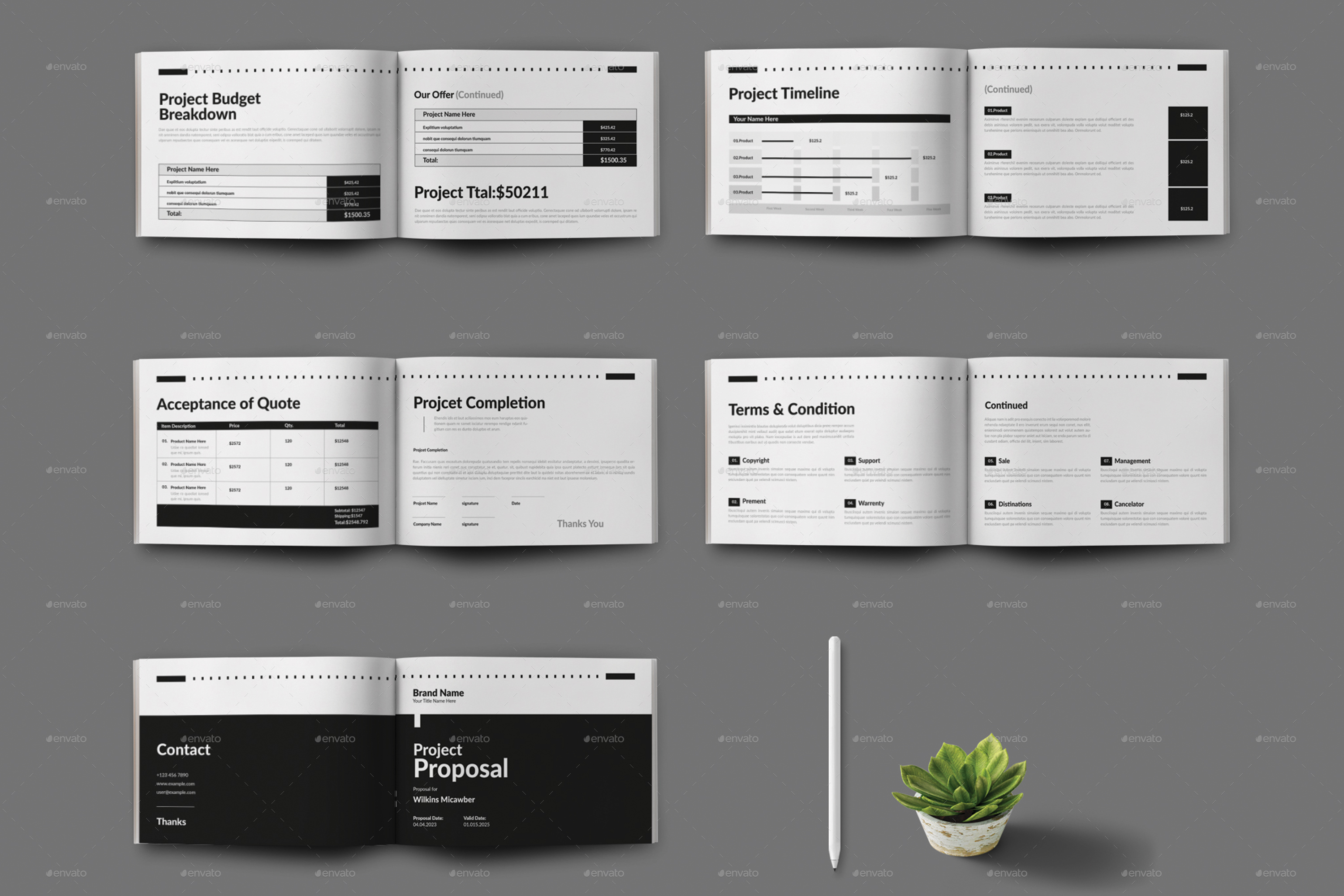 Project Proposal Template, Print Templates | GraphicRiver