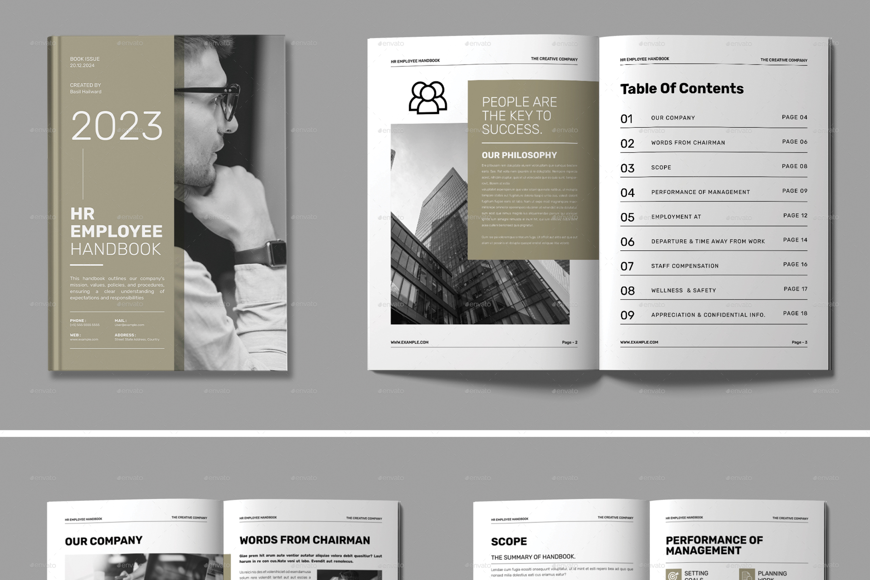 HR Employee Handbook Template, Print Templates | GraphicRiver