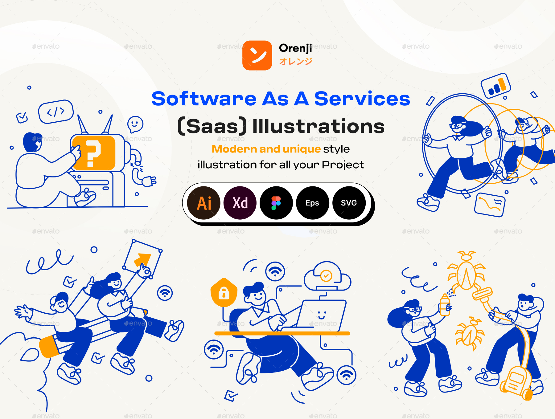 Software As A Services (SaaS) Illustrations, Vectors | GraphicRiver