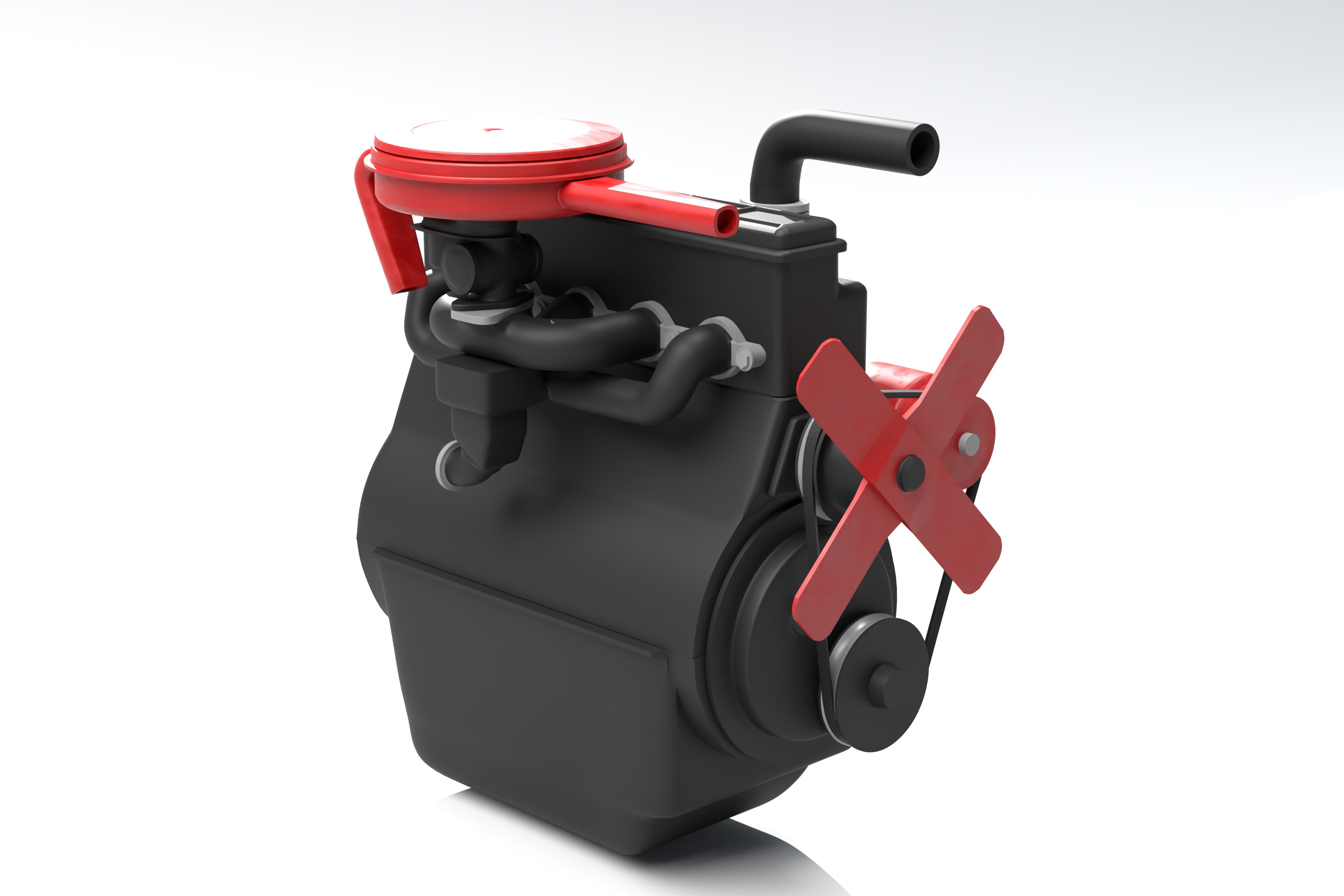 Old straight engine inline engine - simple by arti4077 | 3DOcean