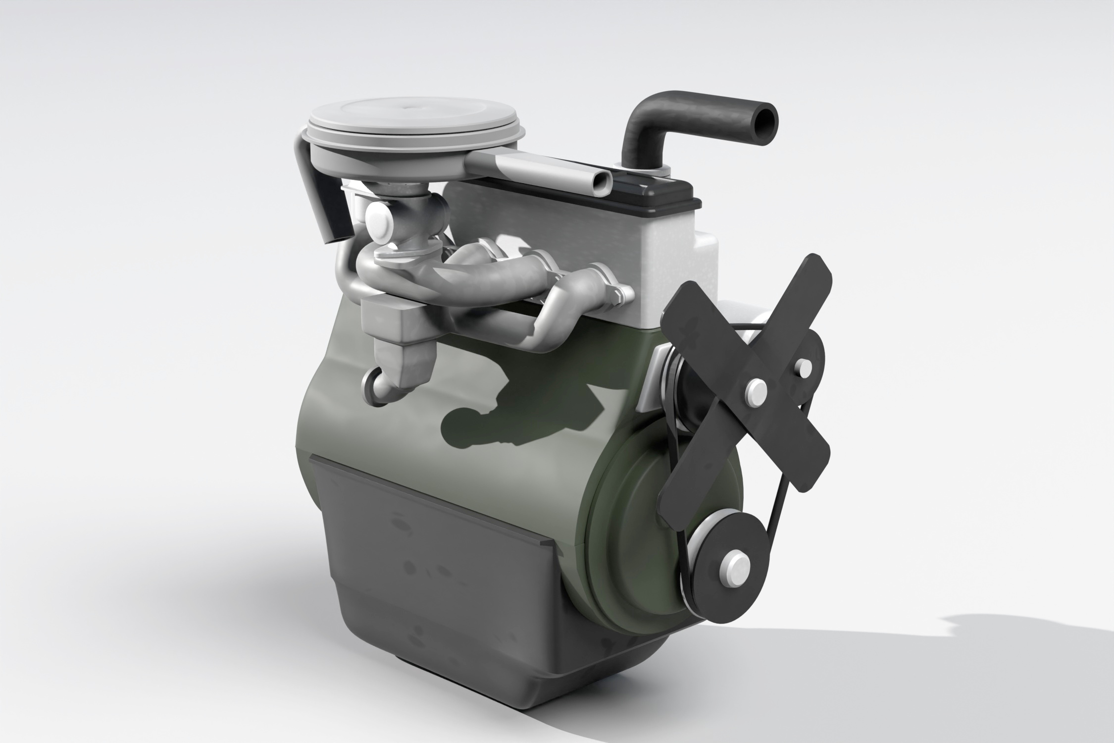Old straight engine inline engine - simple by arti4077 | 3DOcean
