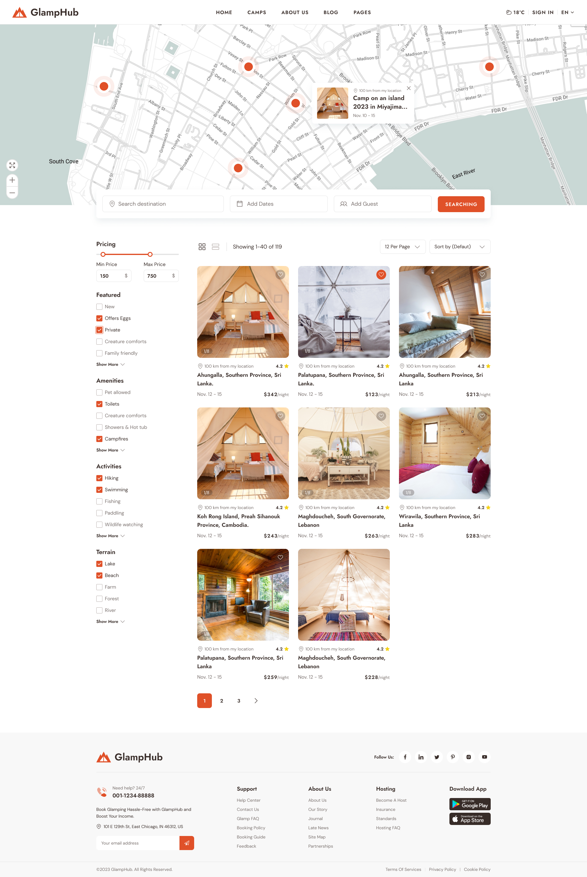 GlampHub - Listing Glamping Figma Template by Avitex | ThemeForest