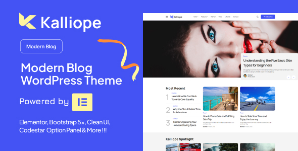 Kalliope - Modern Blog WordPress Theme by Promising-Themes | ThemeForest