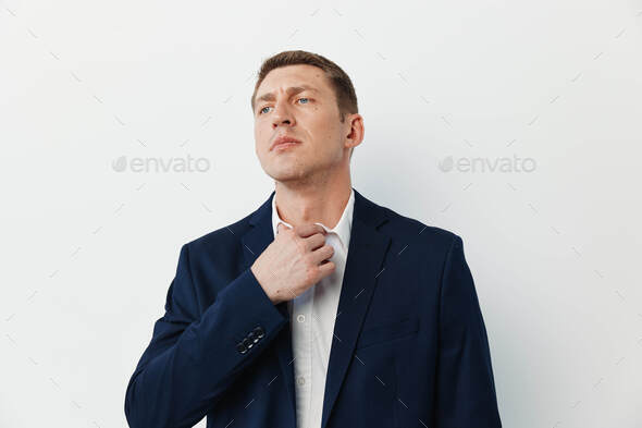 Portrait isolated handsome young person background white guy face men ...