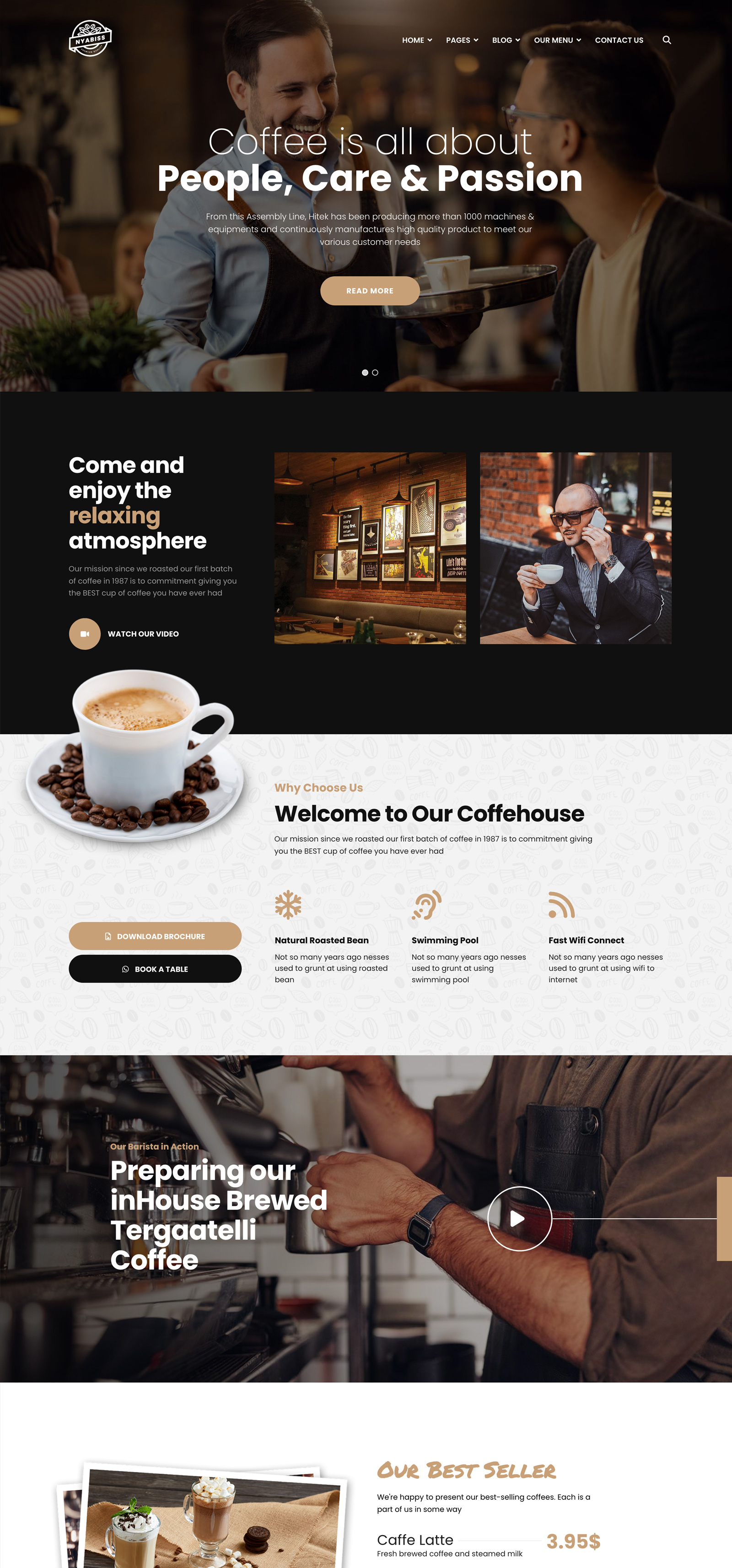 Nyabiss - Cafe and Coffeeshop Joomla 5 Templates by theme-soul ...