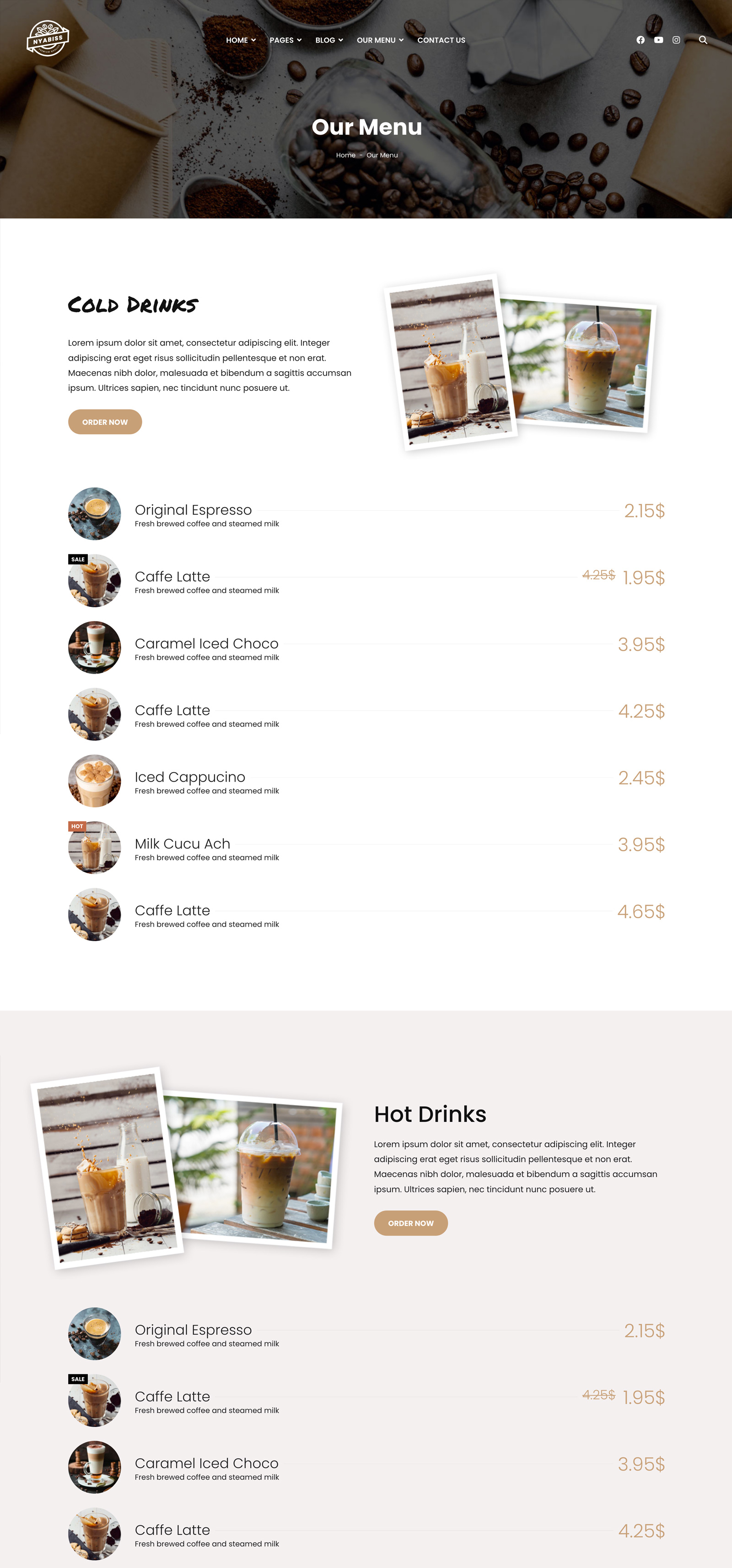 Nyabiss - Cafe and Coffeeshop Joomla 5 Templates by theme-soul ...