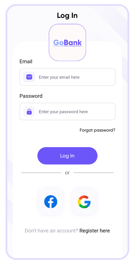 GoBank - Banking & E-Money Management App | FinPay | Finance | Digital ...