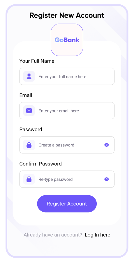 GoBank - Banking & E-Money Management App | FinPay | Finance | Digital ...